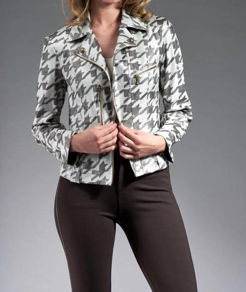 Insight | Jackets & Coats | New Insight Vegan Leather Houndstooth Moto ...